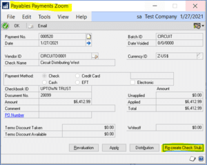 How to Reprint a Vendor Remittance in GP - CSSI