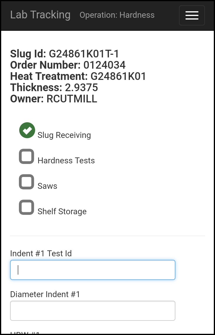 CSSI QC Lab Tracking Application for Universal Stainless
